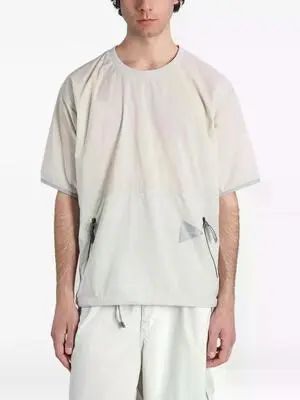 AND WANDER Pertex Quantum Air Logo-print Zip-pocket T-shirt
