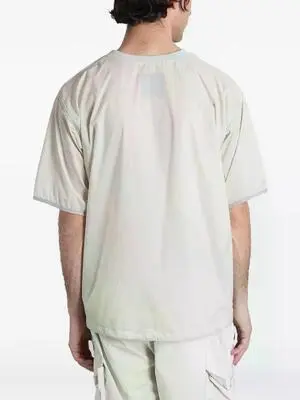 AND WANDER Pertex Quantum Air Logo-print Zip-pocket T-shirt