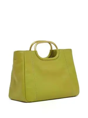 TWINSET Leather Tote Bag With Metal Handle