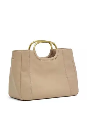 TWINSET Leather Tote Bag With Metal Handles