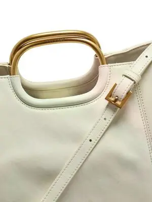 TWINSET Leather Tote Bag With Metal Handles