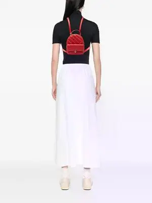 BVLGARI 2010-2025 Leather Serpenti Cabochon Backpack