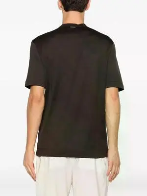 Zegna Crew-neck Short-sleeve T-shirt - Brown