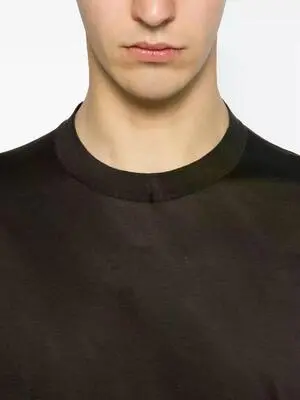 Zegna Crew-neck Short-sleeve T-shirt - Brown