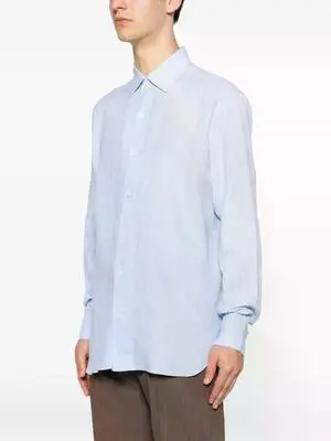 Zegna Long-sleeve Button-down Shirt - Blue