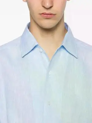 Zegna Long-sleeve Button-down Shirt - Blue