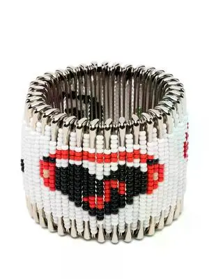 CHOPOVA LOWENA Beaded Safety-pin Bracelet - Silver
