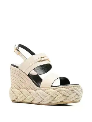 SERGIO ROSSI Braided-sole Wedge Sandals
