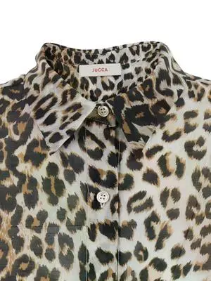 JUCCA Leopard-print Shirt Dress