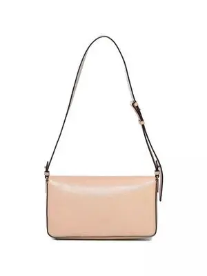 Pinko Love Birds Leather Shoulder Bag - Neutrals