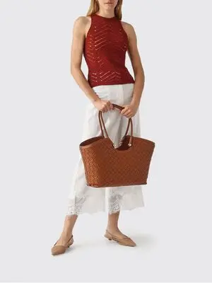 TWINSET Woven Faux Leather Bag