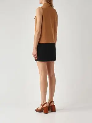 Elisabetta Franchi Two-tone Viscose Blend Mini Dress - Black