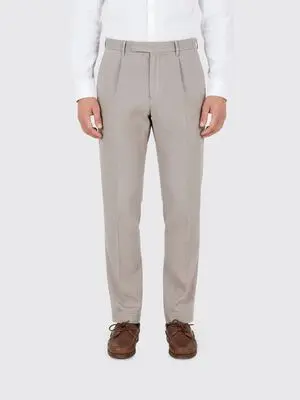 SANTANIELLO Tailored Pleated Trousers - Grey