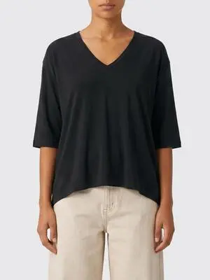 THOM KROM Modal And Silk Blend V-neck Top - Black
