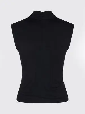 THOM KROM Sleeveless Draped Modal And Silk Blend Top
