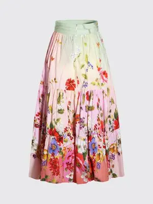 Roberto Cavalli Floral Print Midi Skirt