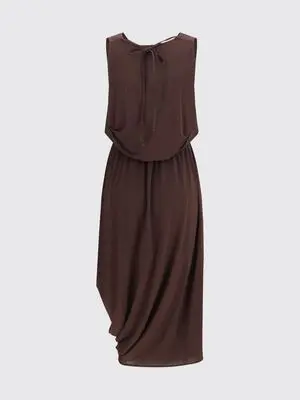 LEMAIRE Viscose Blend Midi Dress - Brown