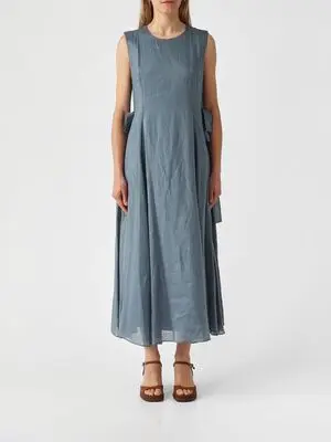 Max Mara Ramie Midi Dress - Blue