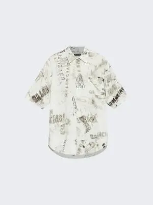 Balenciaga Minimal Short Sleeve Shirt Grey