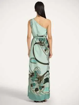 La DoubleJ Blooming Tulip Roy Silk Dress - Green