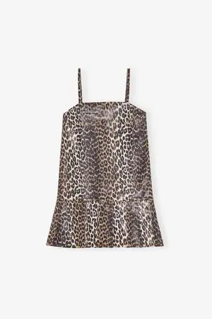 GANNI Leopard Foil Dress