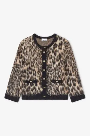 GANNI Leopard Cardigan - Mixed