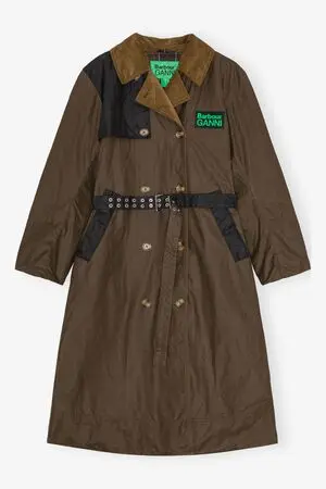 GANNI X Barbour Waxed Trench Coat
