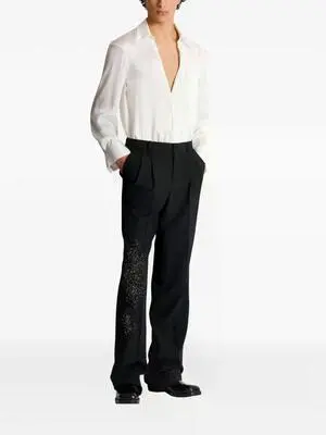 Balmain Strass-embellished Tailored Trousers