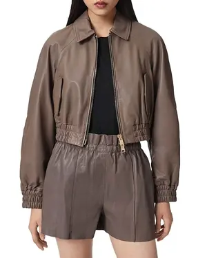 AllSaints Cropped Leather Jackets