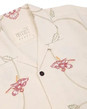 KARDO Ronen Relaxed Fit Floral Shirt - Natural
