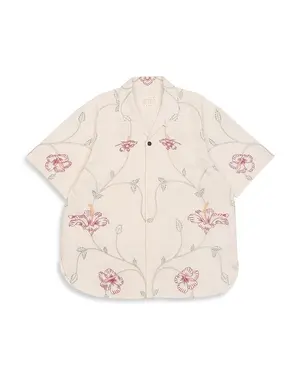 KARDO Ronen Relaxed Fit Floral Shirt - Natural