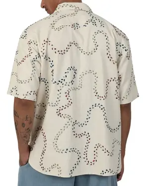KARDO Ronen Relaxed Fit Patterned Shirt - Natural
