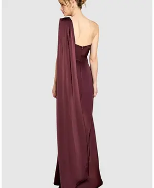 Coast One-shoulder Maxi Dress - Espresso