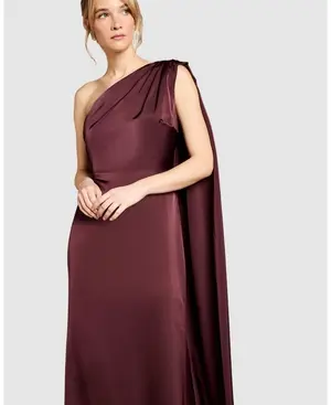 Coast One-shoulder Maxi Dress - Espresso