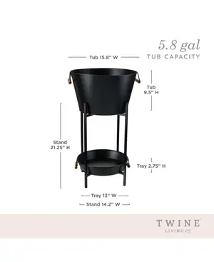 TWINE Beverage Tub With Stand & Tray