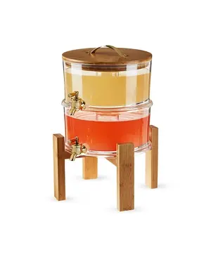 TWINE Outdoor Double Drink Dispenser - Clear