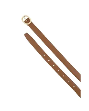 Vince Stitched Leather Belt - Saddle