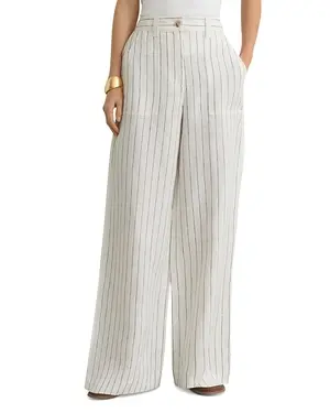 REISS Ashby Wide Leg Trousers