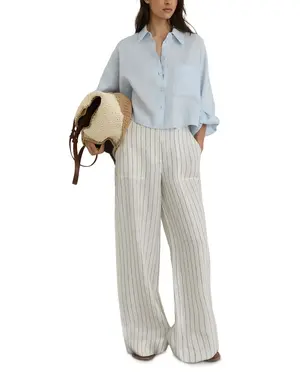 REISS Ashby Wide Leg Trousers