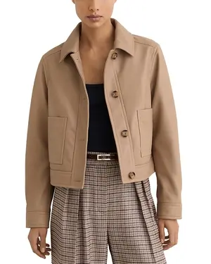REISS Sonny Leather Jacket
