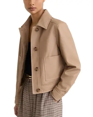 REISS Sonny Leather Jacket