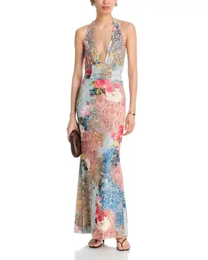 AFRM Anja Maxi Dress - Iris Patch