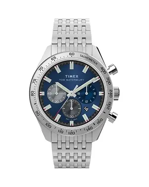 TIMEX Waterbury Traditional Chronograph Bracelet Watch - Silver
