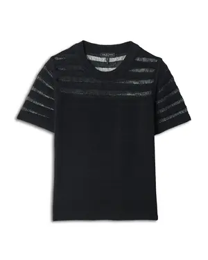 Rag & Bone Britt Crewneck Short Sleeve Sweater - Black