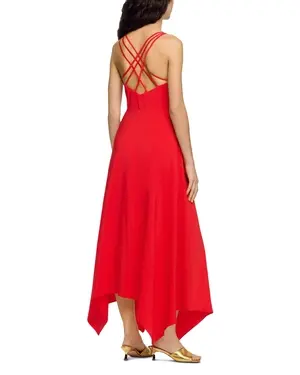 Sandro Asymmetric Maxi Dress