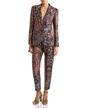 Etro Fitted Jacket With Peak Lapel