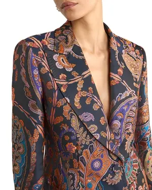 Etro Fitted Jacket With Peak Lapel