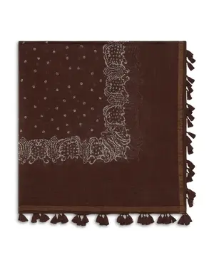 Gerard Darel Donia Printed Fringed Scarf
