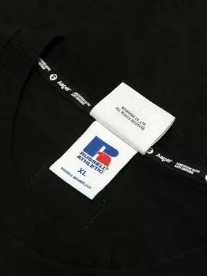 AAPE BY *A BATHING APE X Russell Athletic College Cotton T-shirt