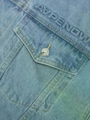 AAPE BY *A BATHING APE Moonface Embroidered Denim Jacket